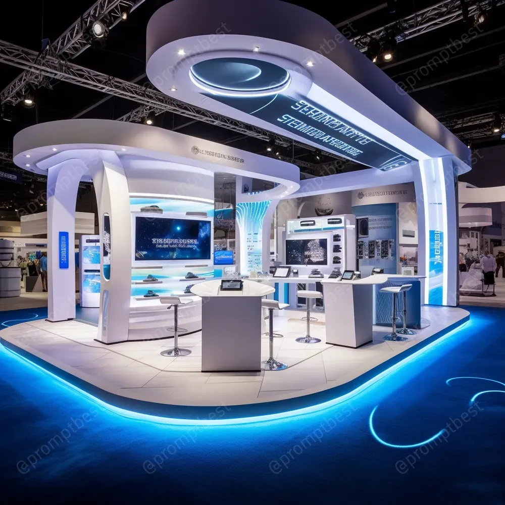 Exhibition Display Booth Designs Midjourney Prompt | PromptBase