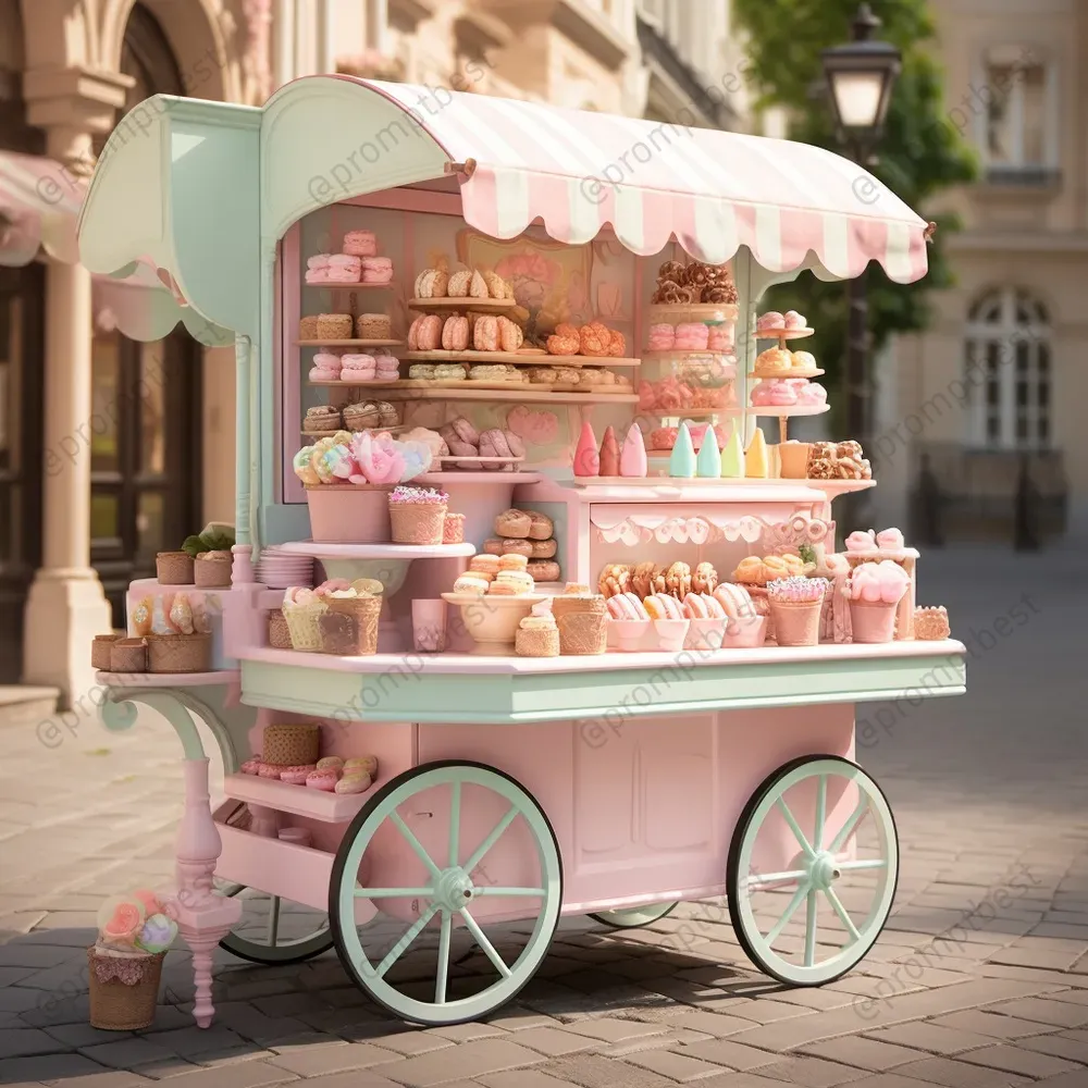 Stall Cart Designs Midjourney Prompt | PromptBase