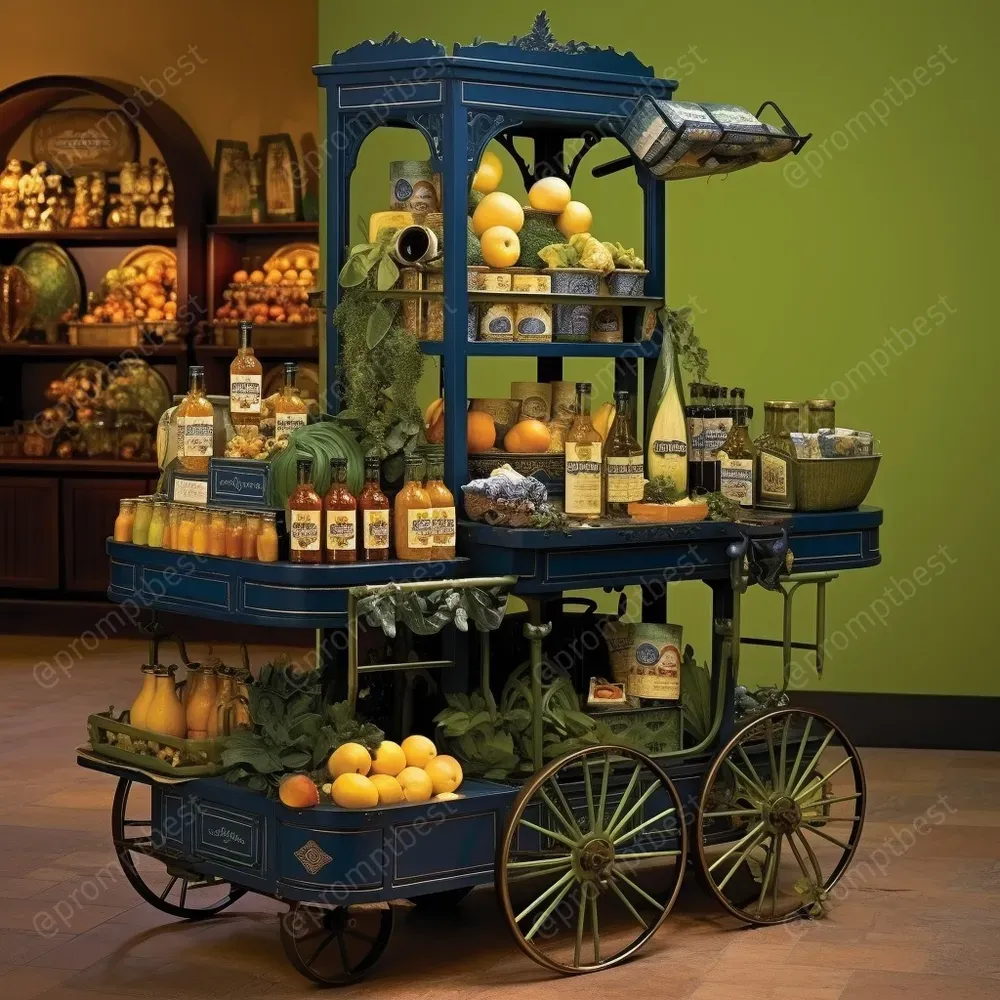 Stall Cart Designs Midjourney Prompt | PromptBase