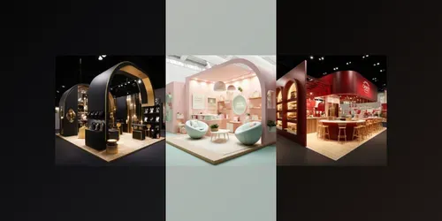 Exhibition Stand Designs Booth Designs Midjourney Prompt | PromptBase