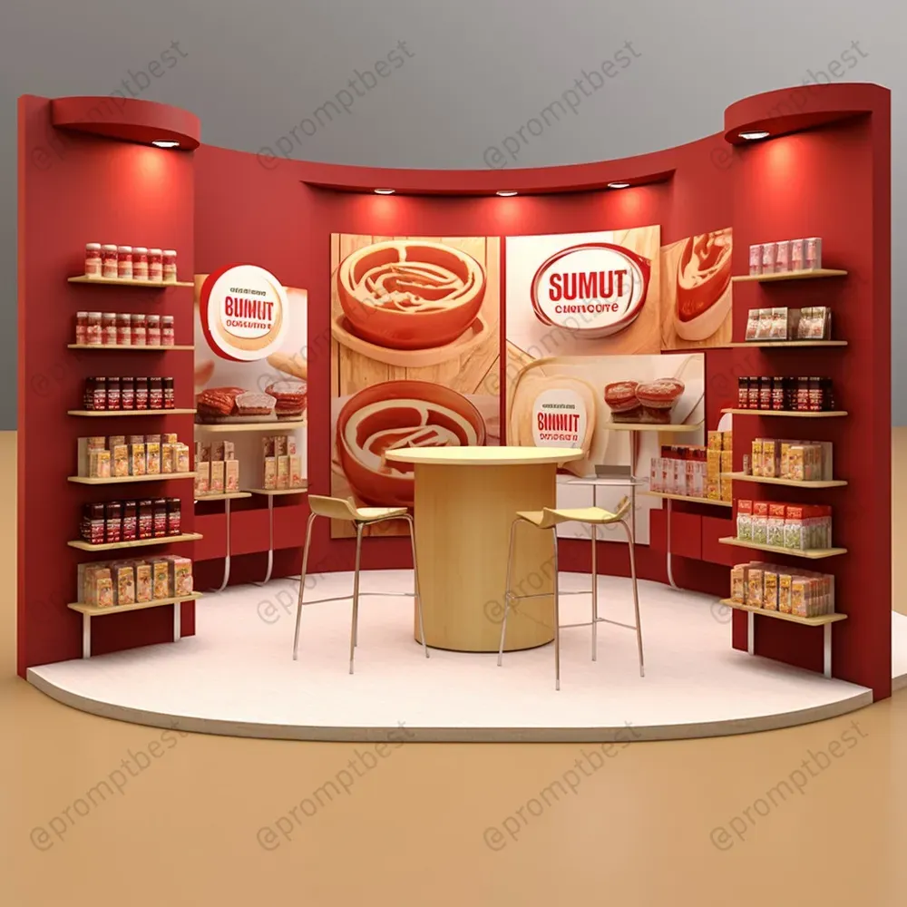 Trade Show Small Display Booth Designs Midjourney Prompt | PromptBase