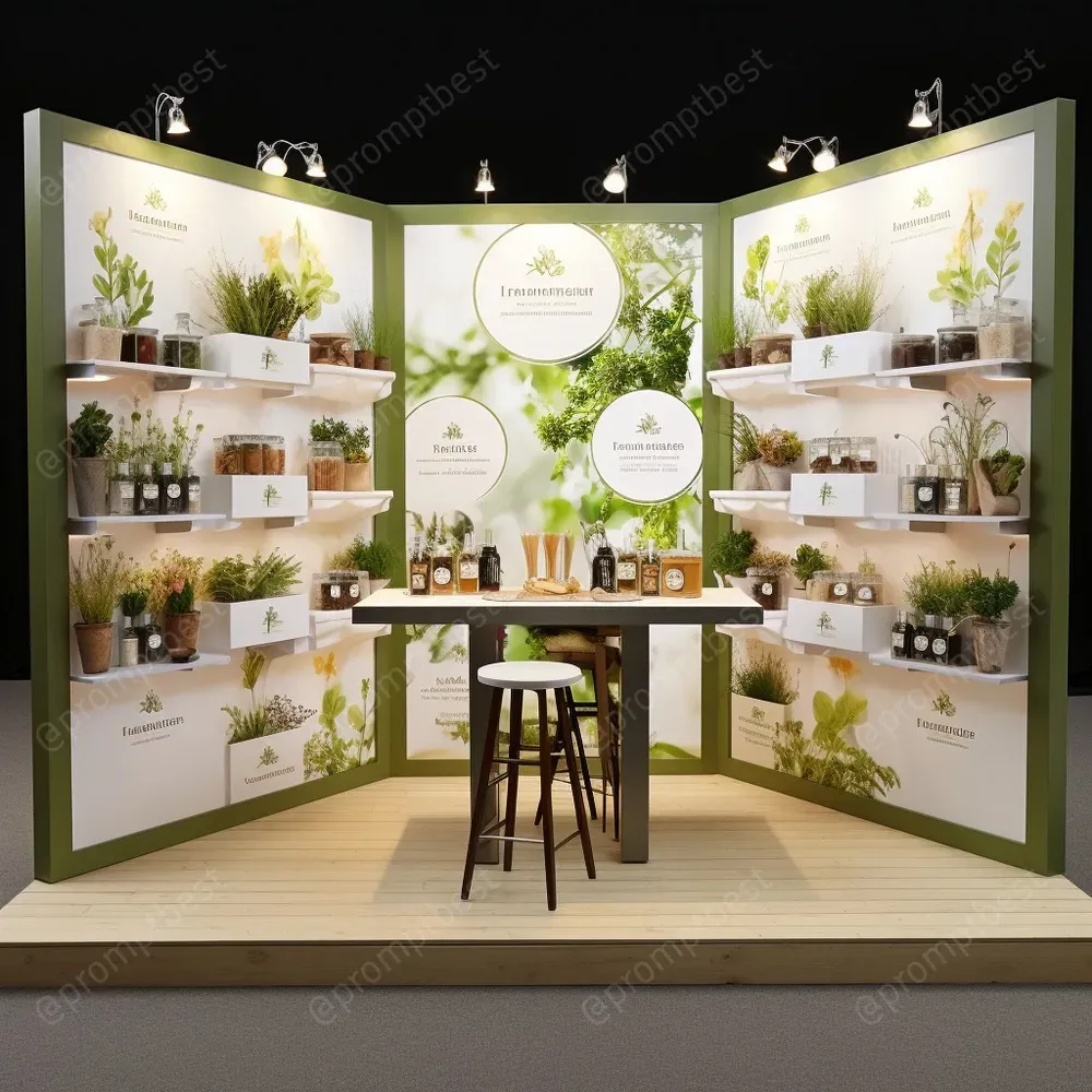 Trade Show Small Display Booth Designs Midjourney Prompt | PromptBase