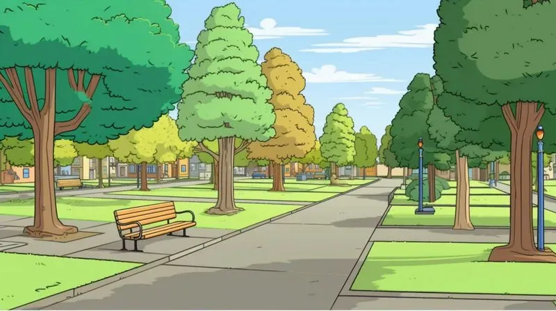 Simpsons Springfield Style Backgrounds Midjourney Prompt | PromptBase