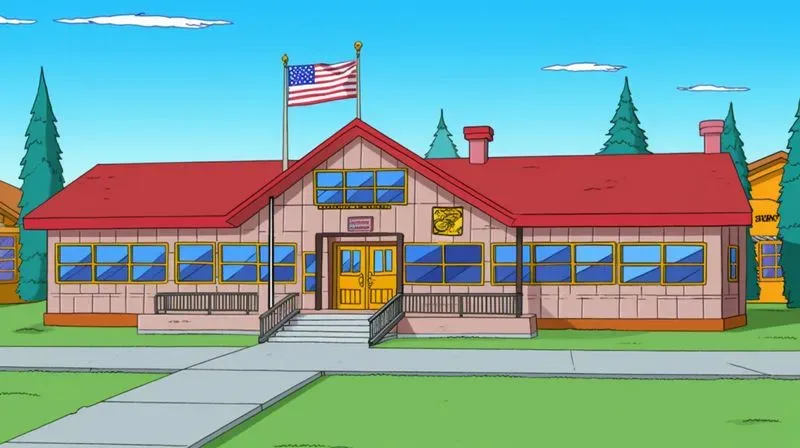 Simpsons Springfield Style Backgrounds Midjourney Prompt | PromptBase