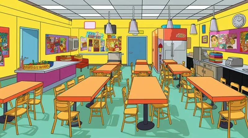 Simpsons Springfield Style Backgrounds Midjourney Prompt | PromptBase