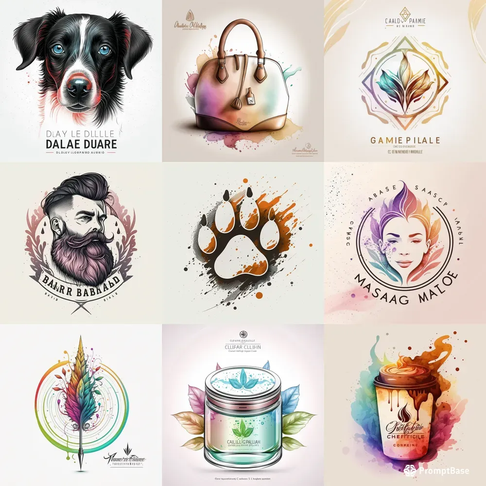 Hand Drawn Colourful Logo For Your Brand Midjourney Prompt | PromptBase