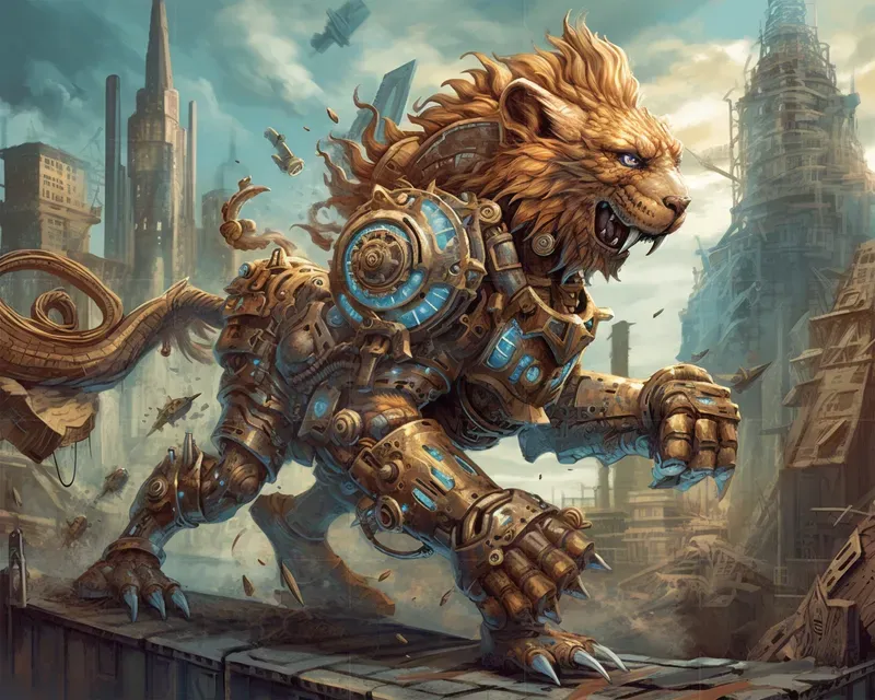 Steampunk Beast Posters Midjourney Prompt | PromptBase