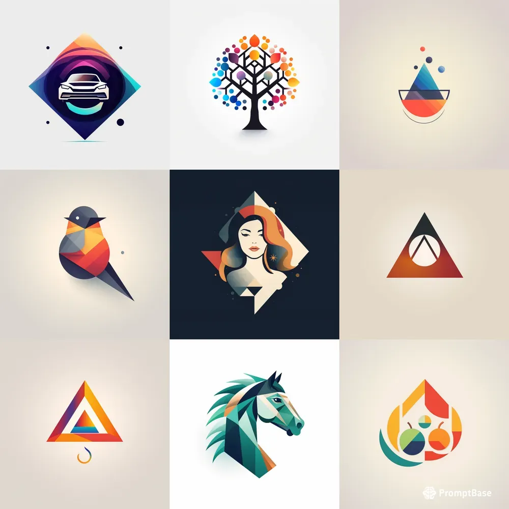 New Geometric Logos Midjourney Prompt | PromptBase