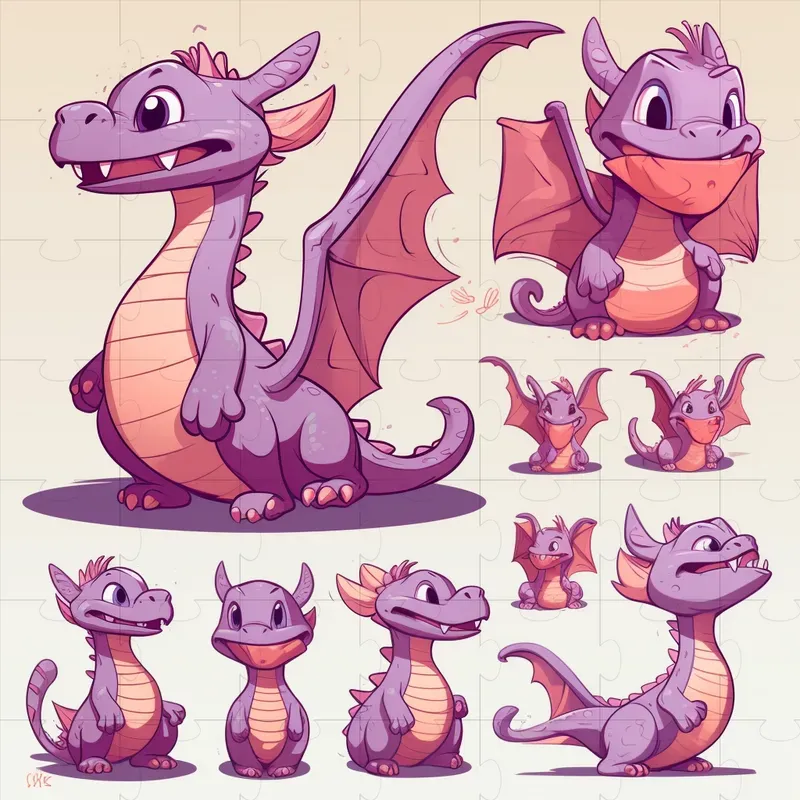 Cute Character Sheets Midjourney Prompt | PromptBase