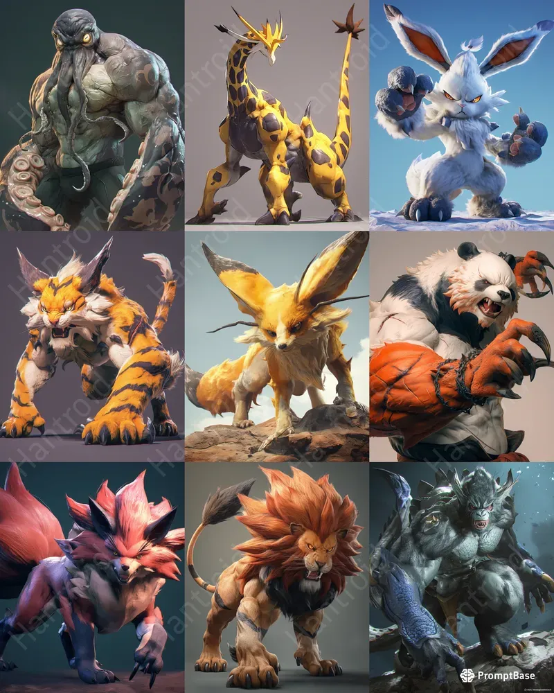 Hyperrealistic Inspired Pokemon Generators Midjourney Prompt | PromptBase