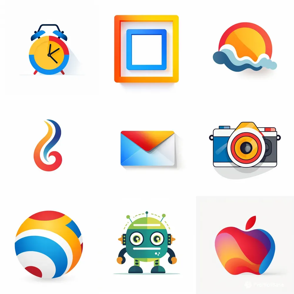 Animated Icon Sets Streamlined Vibrant Midjourney Prompt | PromptBase