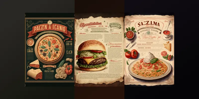 Restaurant Menus Midjourney Prompt | PromptBase