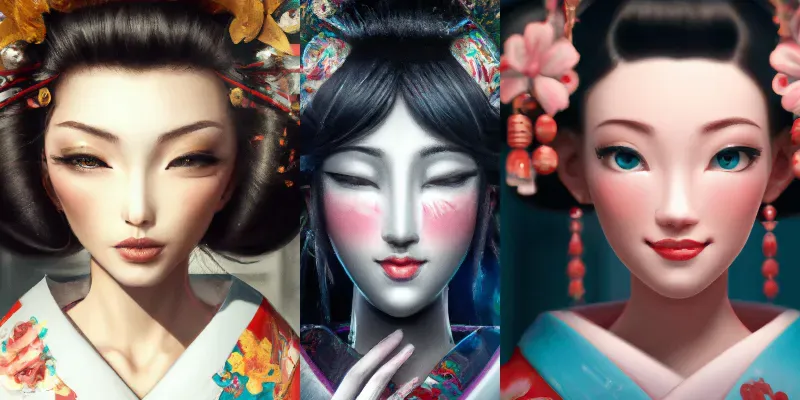 Digital Geisha Avatars DALL·E Prompt | PromptBase