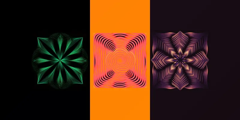 Plotters Style Abstract Color Patterns Generator App | PromptBase