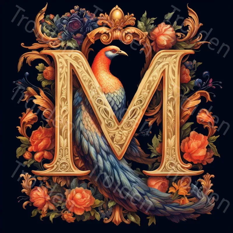 Ornate Letters In Vibrant Realism Style Midjourney Prompt | PromptBase