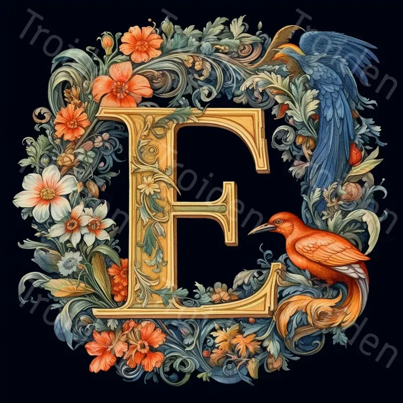 Ornate Letters In Vibrant Realism Style Midjourney Prompt | PromptBase