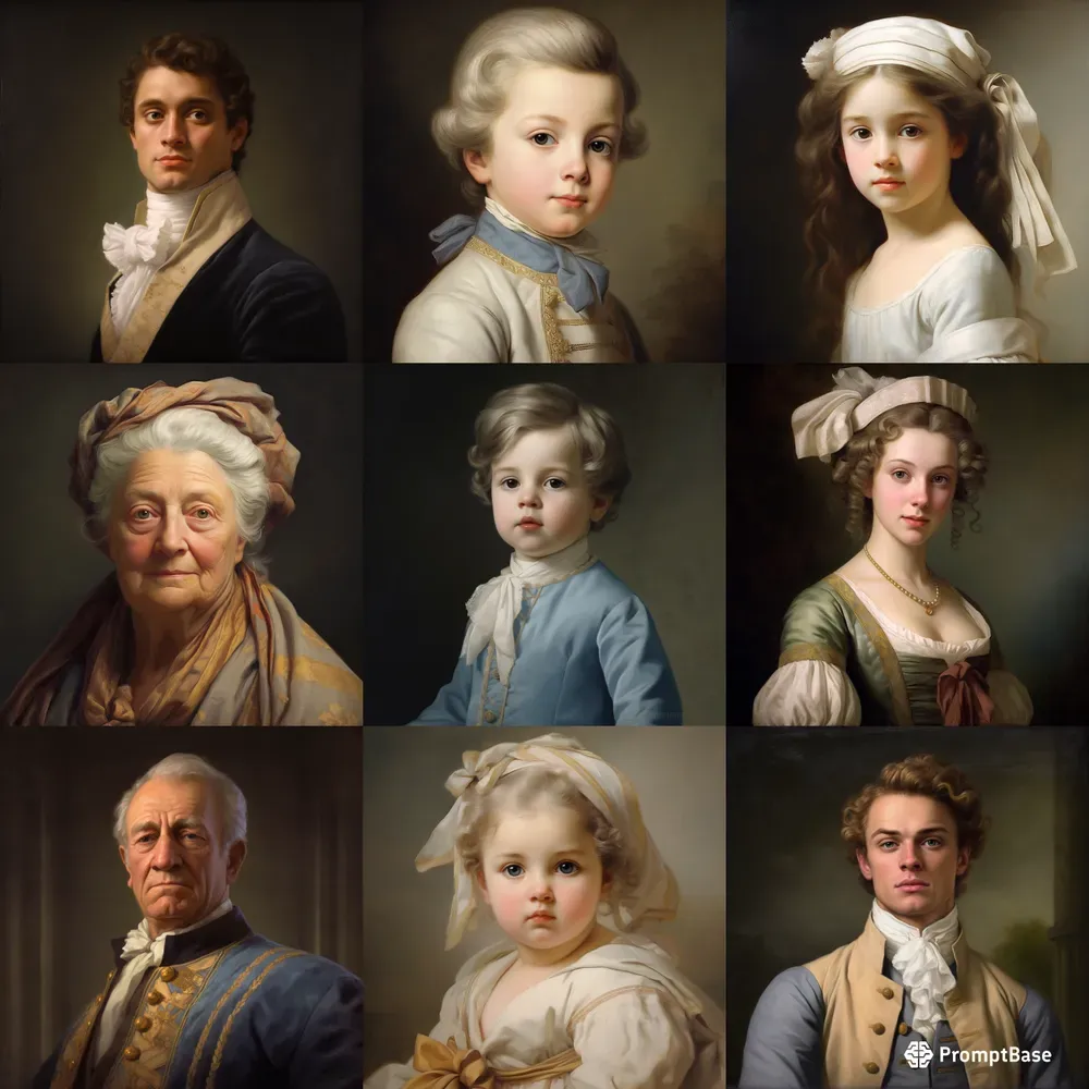 Neoclassical Portrait Art Neoclassicisms Midjourney Prompt | PromptBase