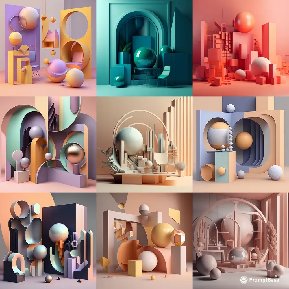 Abstract Composition Scenes Midjourney Prompt | PromptBase
