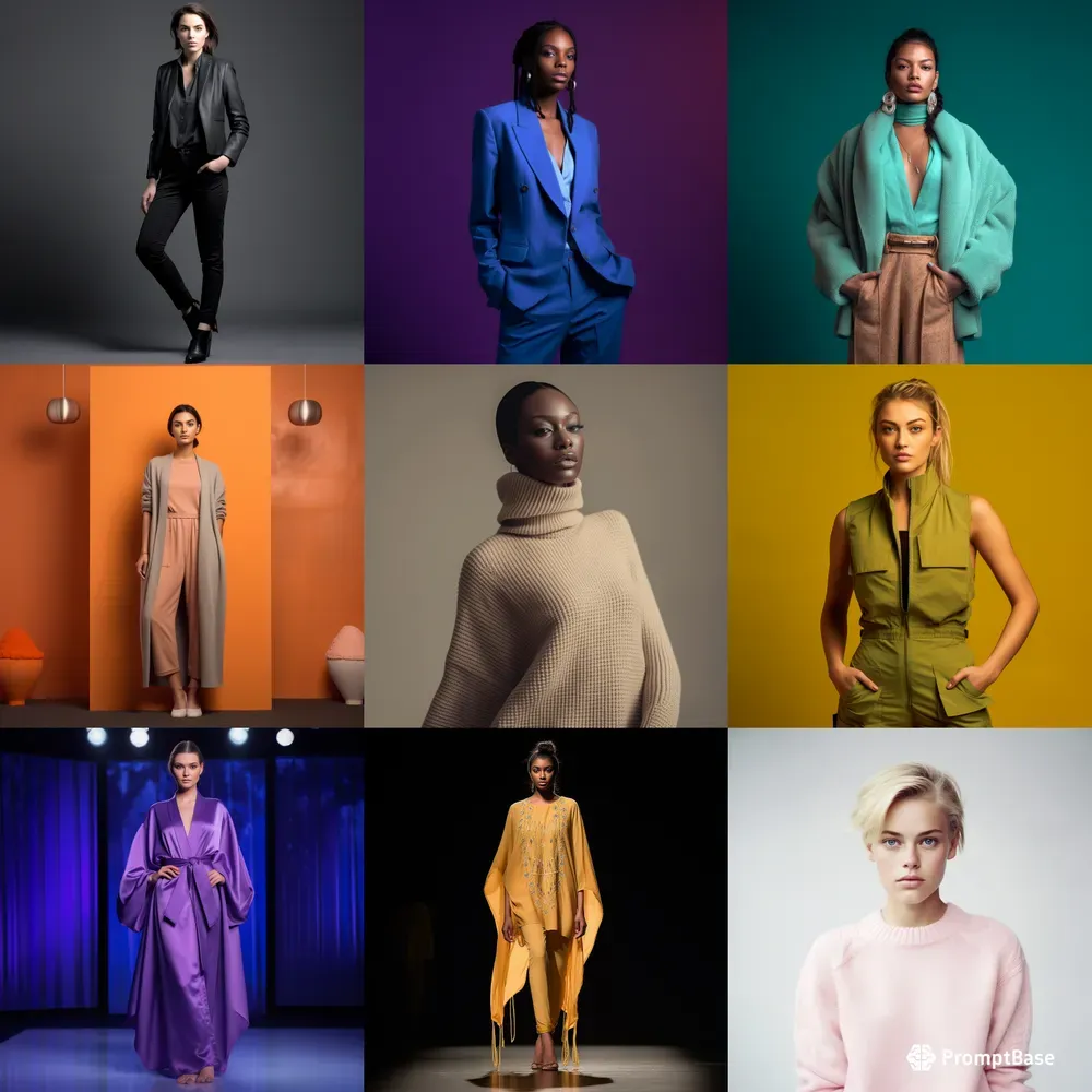 Fashion Weeks High Class Model Showcases Midjourney Prompt | PromptBase