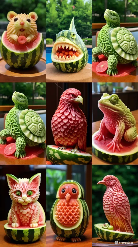 Watermelon Animals Midjourney Prompt | PromptBase