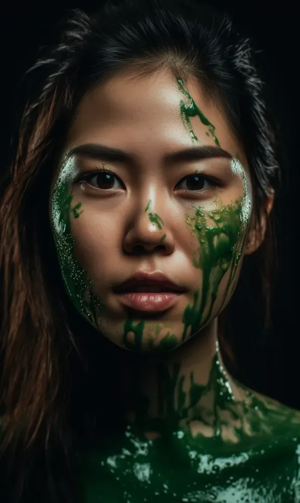 Paint Drip Fashion Model Portraits Midjourney Prompt | PromptBase
