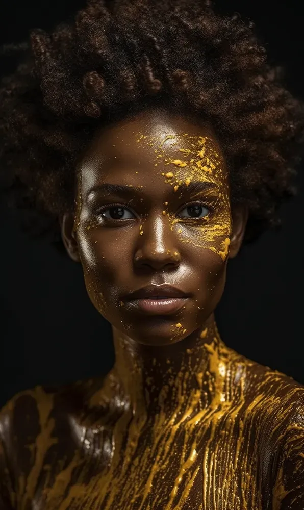 Paint Drip Fashion Model Portraits Midjourney Prompt | PromptBase