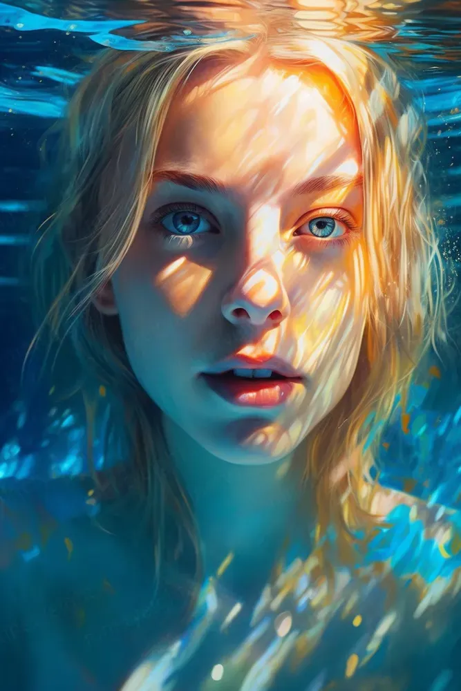Underwater Model Photographs Midjourney Prompt | PromptBase