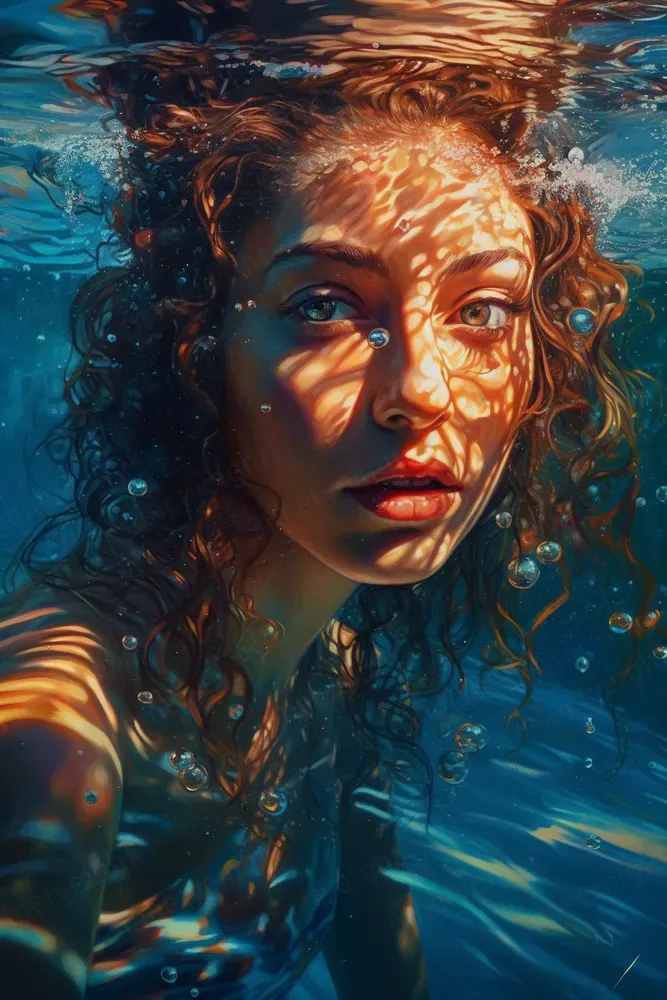 Underwater Model Photographs Midjourney Prompt | PromptBase