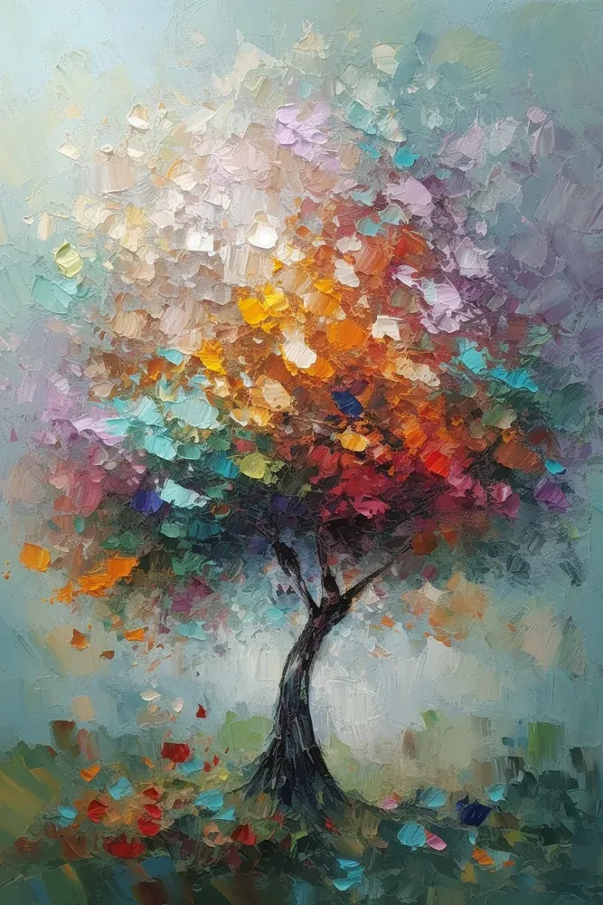 Beautiful Abstract Oil Painting Wall Art Midjourney Prompt | PromptBase