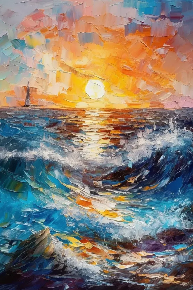 Beautiful Abstract Oil Painting Wall Art Midjourney Prompt | PromptBase