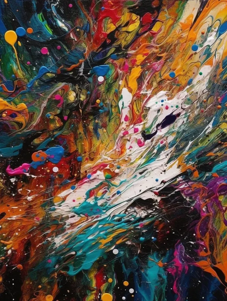 Simple Abstract Paint Splash Art Works Midjourney Prompt | PromptBase