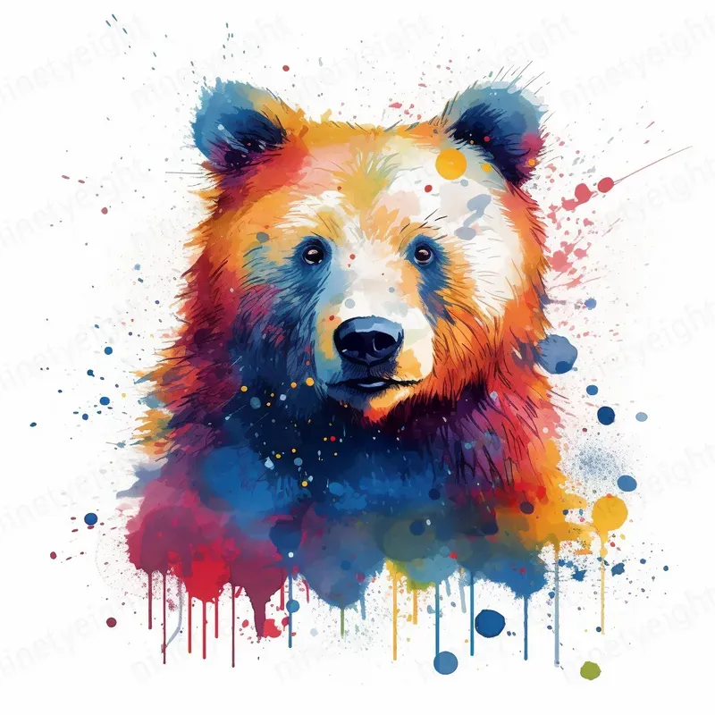 Simple Paint Splatter Animal Designs Midjourney Prompt | PromptBase