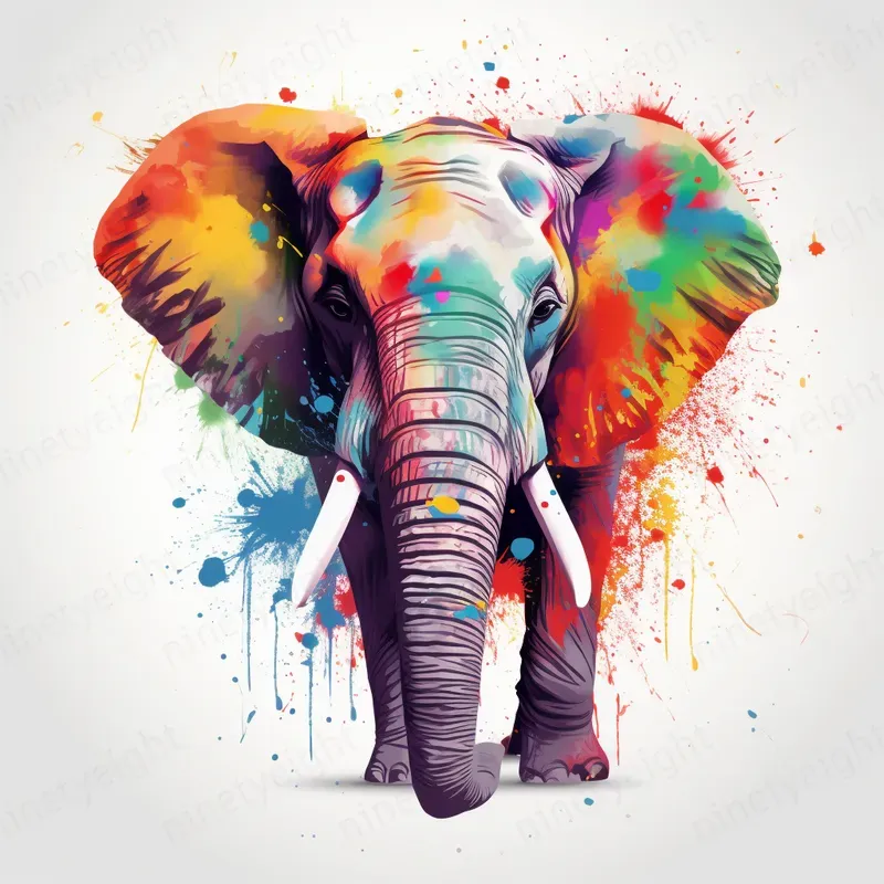 Simple Paint Splatter Animal Designs Midjourney Prompt | PromptBase