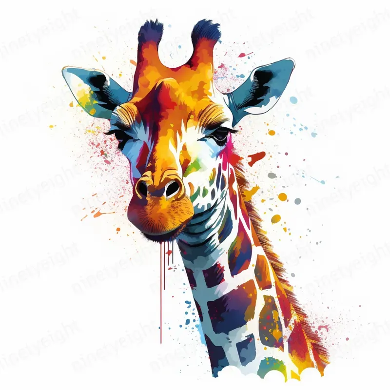 Simple Paint Splatter Animal Designs Midjourney Prompt | PromptBase