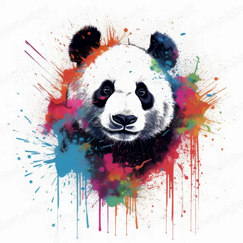 Simple Paint Splatter Animal Designs Midjourney Prompt | PromptBase