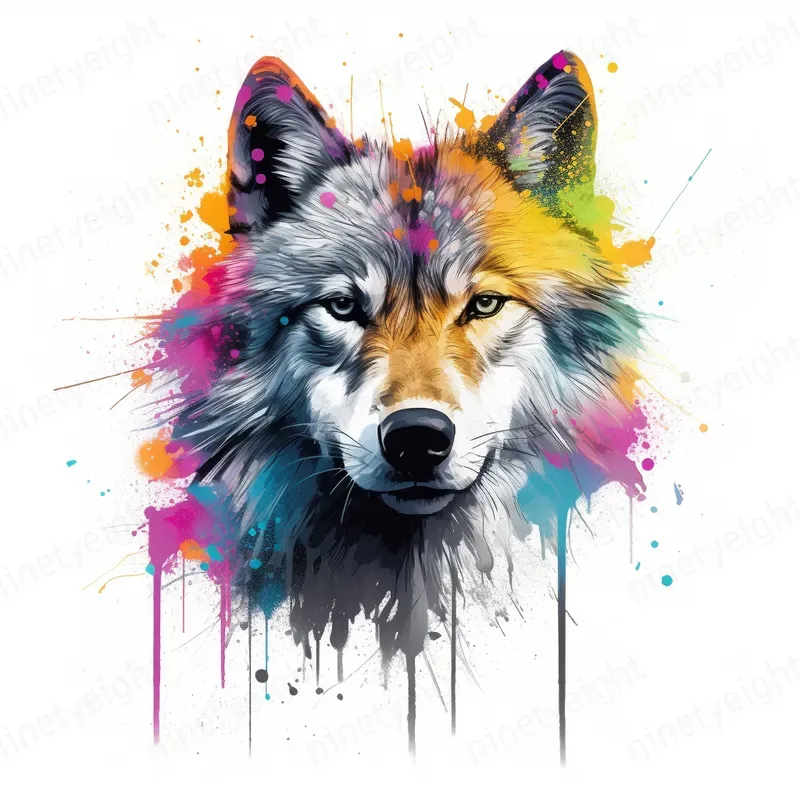 Simple Paint Splatter Animal Designs Midjourney Prompt | PromptBase