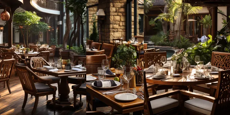 Elegant Boutique Hotel Dining Areas Midjourney Prompt | PromptBase