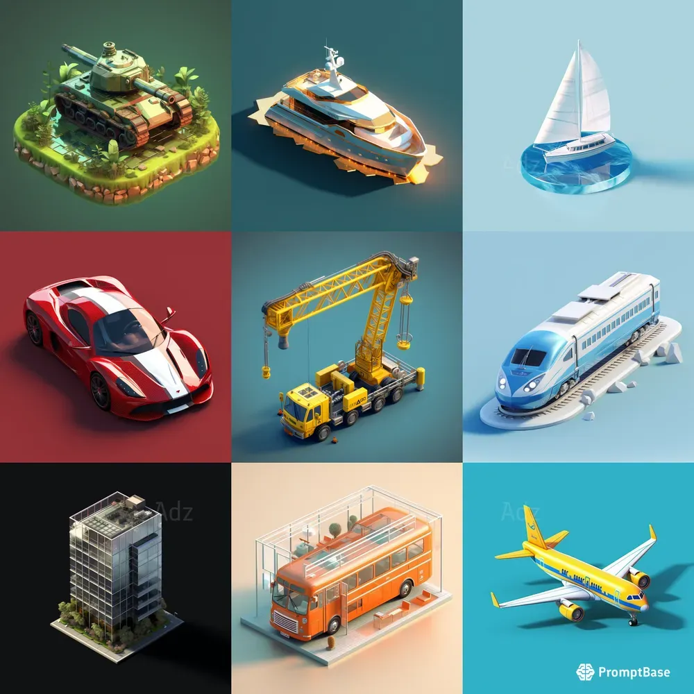 Isometric Visualizations Midjourney Prompt | PromptBase