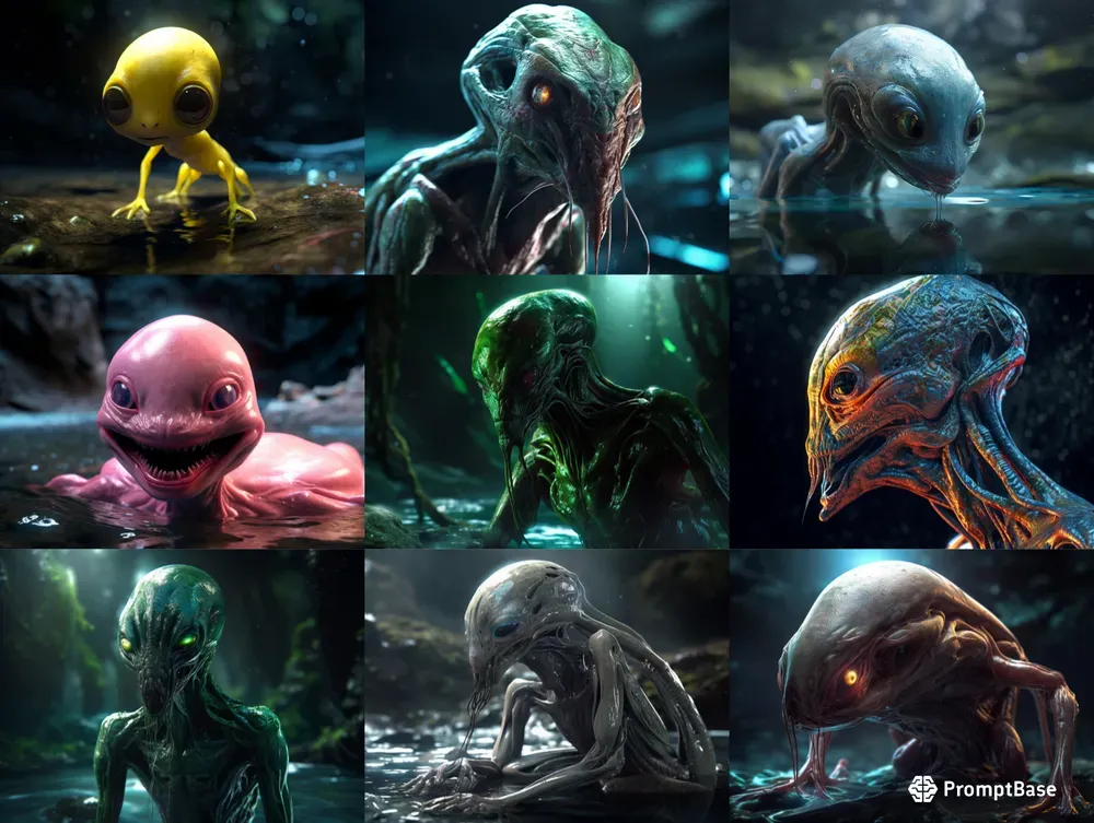 Alien Worlds Captured Midjourney Prompt | PromptBase