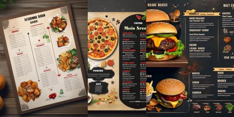 Realistic Menus Design Midjourney Prompt | PromptBase