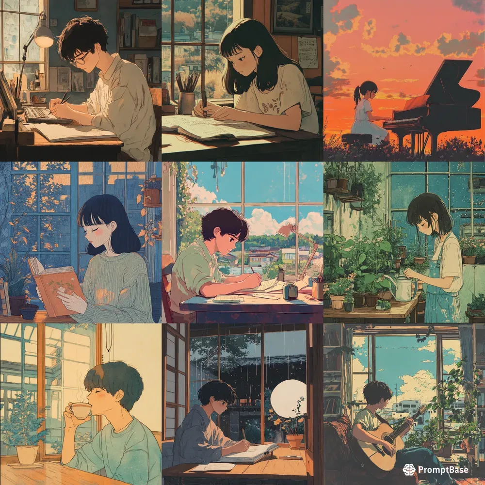 Lofi Characters Midjourney Prompt | PromptBase