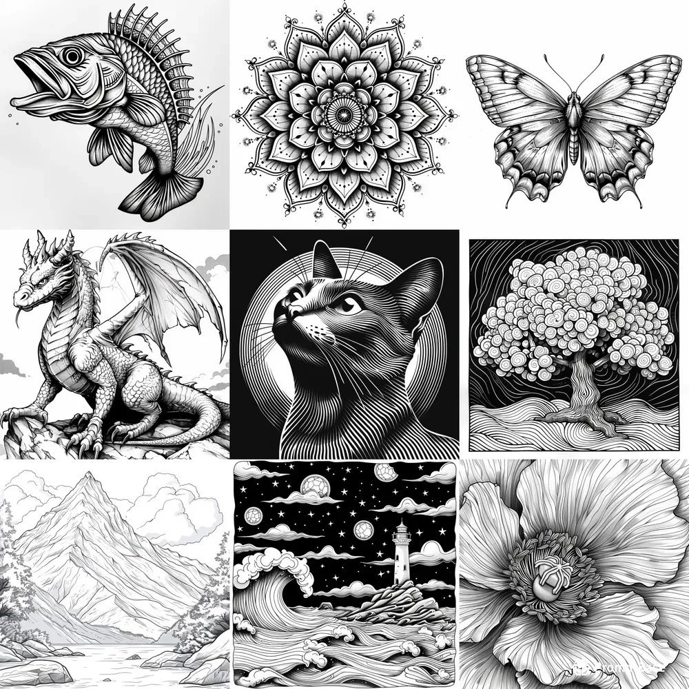 Line Art Coloring Page Makers Midjourney Prompt | PromptBase