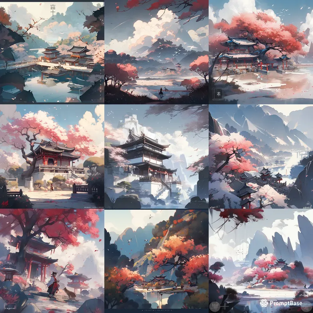 Asian Anime Storybook Illustrations Midjourney Prompt | PromptBase