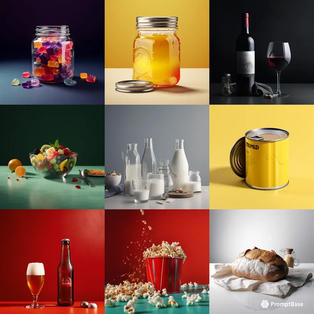 Product Photography Colorful Backgrounds Midjourney Prompt | PromptBase