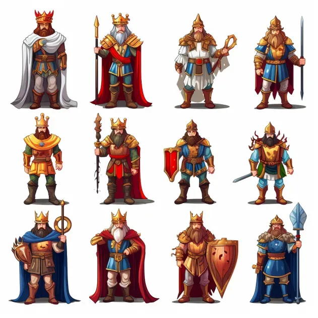 2D Game Characters Sets Midjourney Prompt | PromptBase