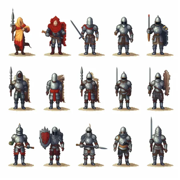 2D Game Characters Sets Midjourney Prompt | PromptBase