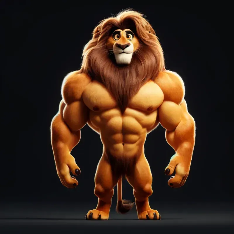 Muscular Humanoid Animals Pixar Style DALL·E Prompt | PromptBase