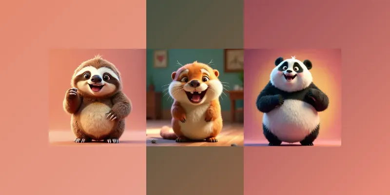 Adorable 3D Fat Animals Inspired By Pixar FLUX Prompt | PromptBase