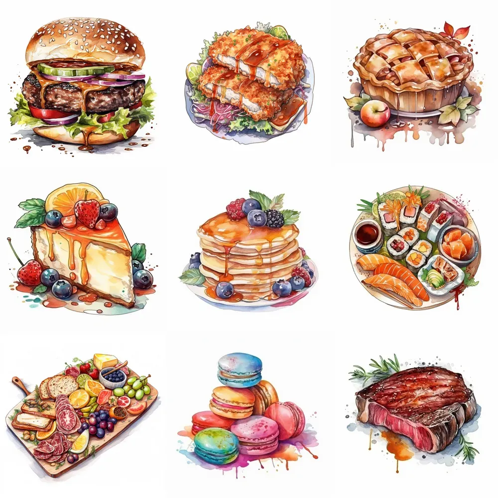 Watercolor Foods Midjourney Prompt | PromptBase