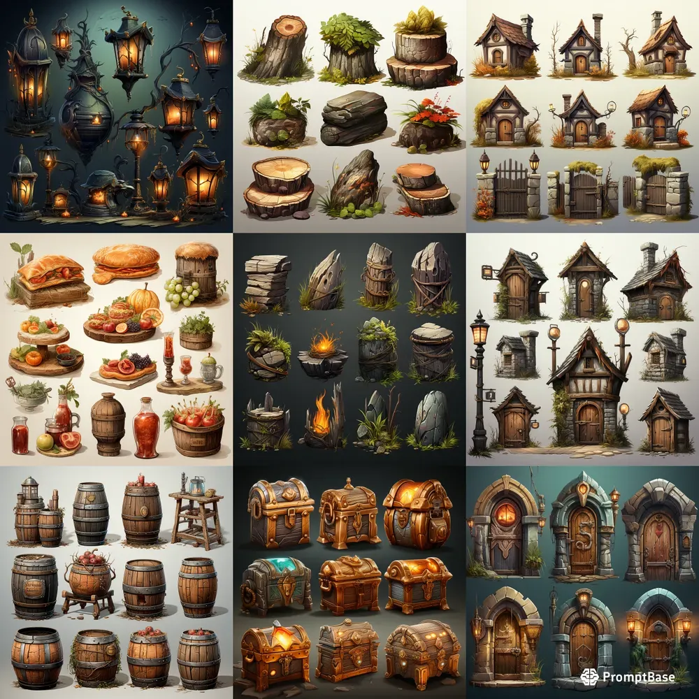 Game World Design Elements Midjourney Prompt | PromptBase